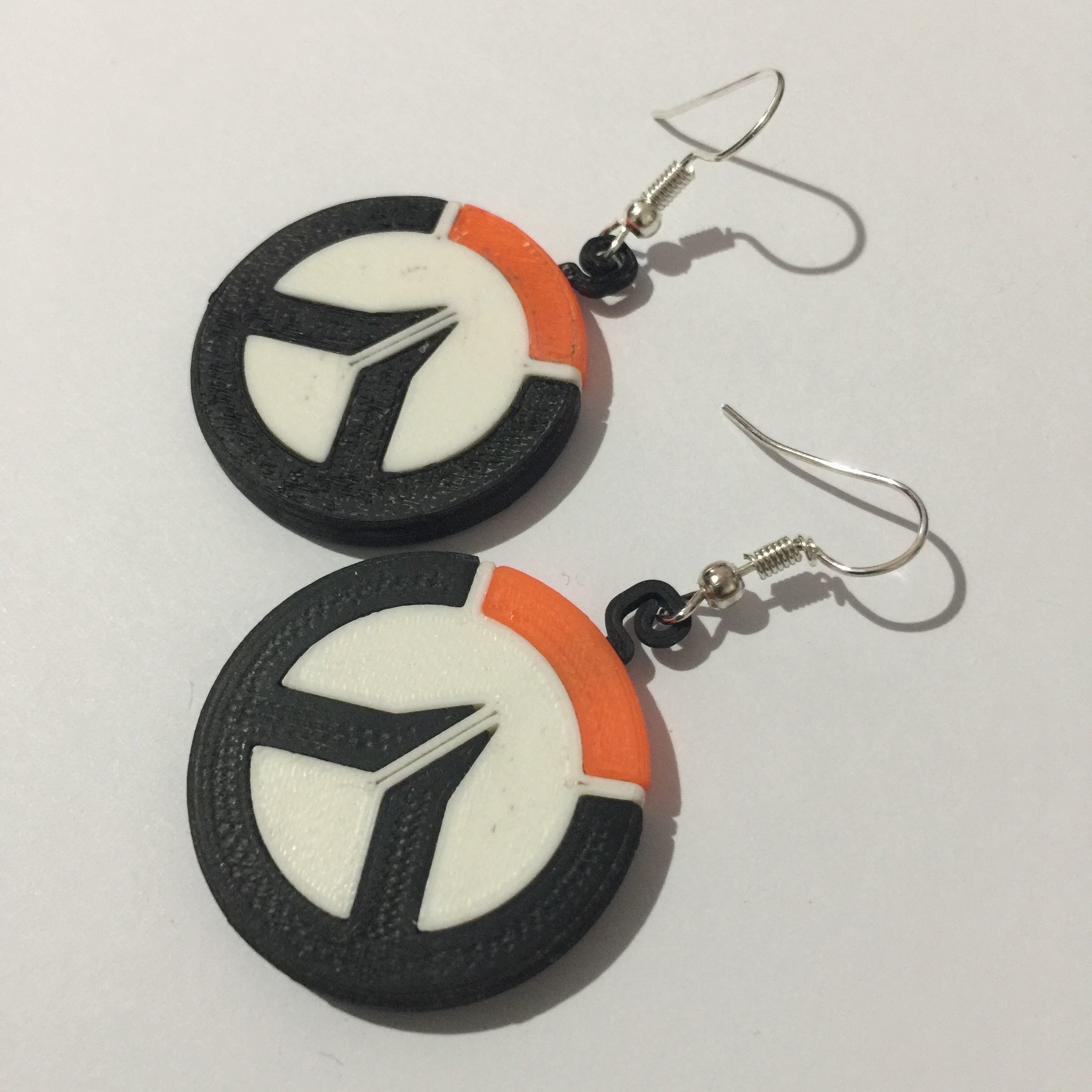 Overwatch Logo Earrings 3D model 3D printable | CGTrader
