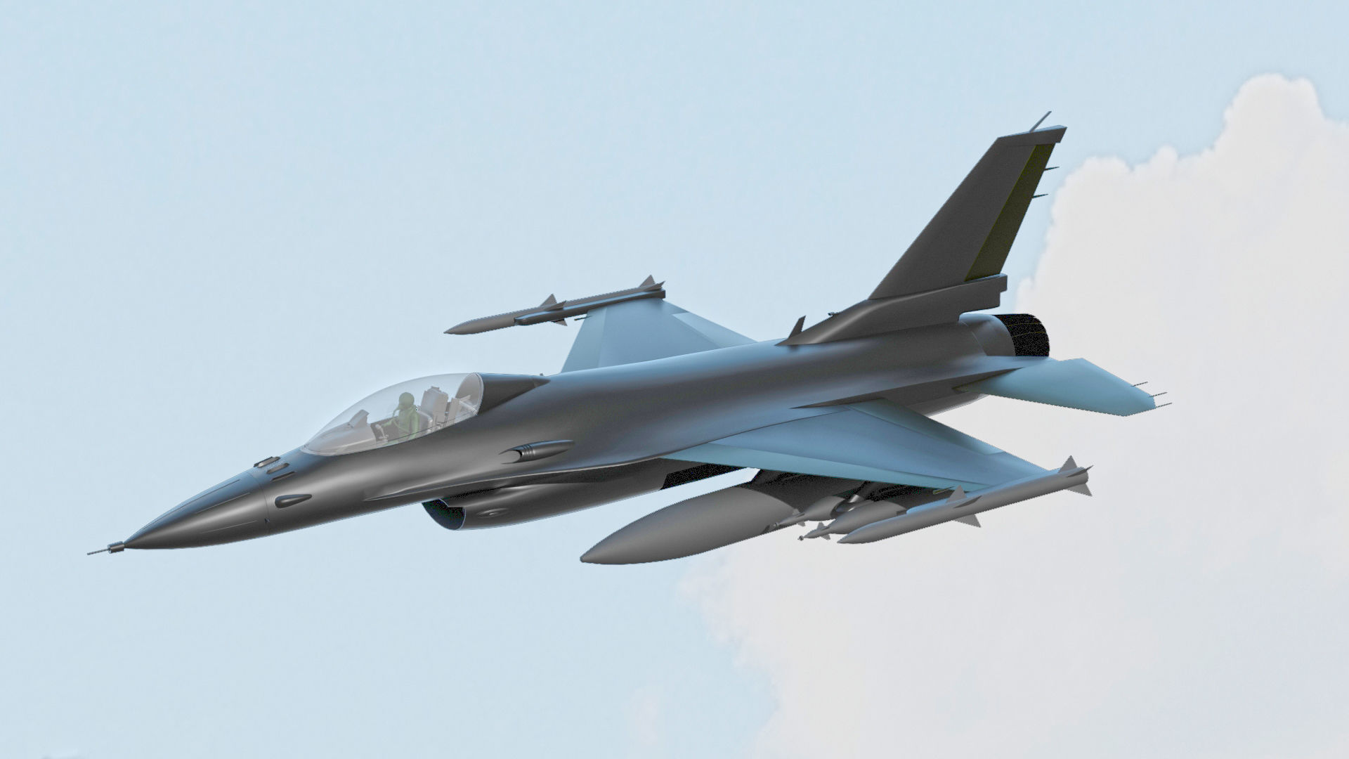 3D Fighter Aircraft and Fighter Pilot 3D model | CGTrader