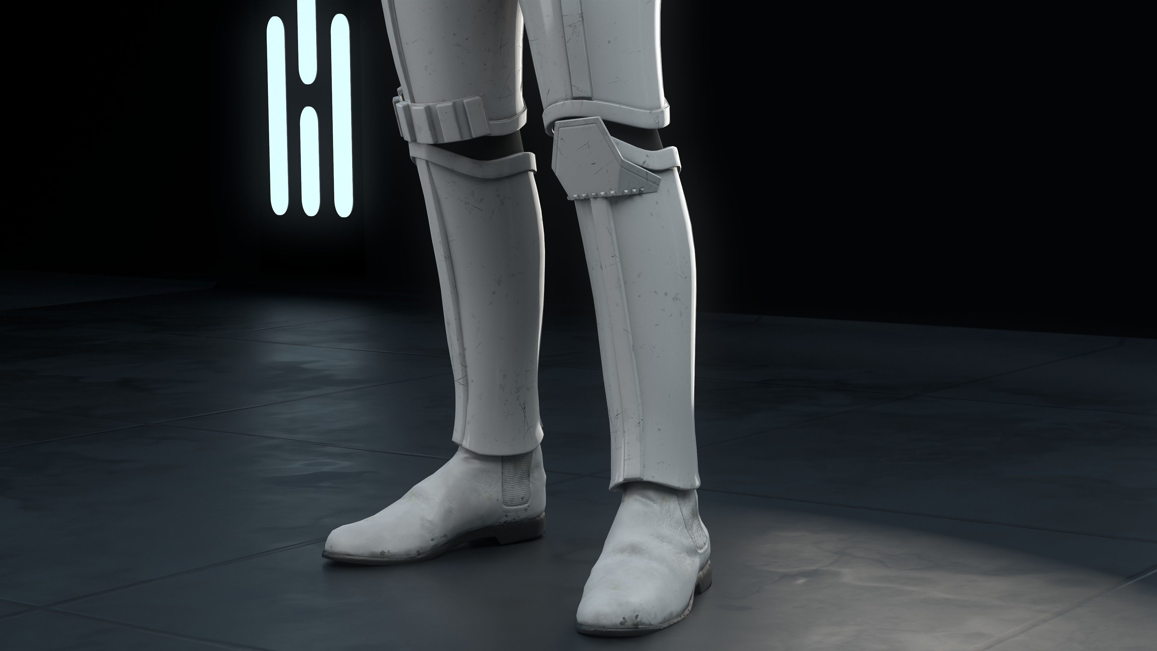 3D model Stormtrooper Realistic 3D Model Low Poly from star wars force ...