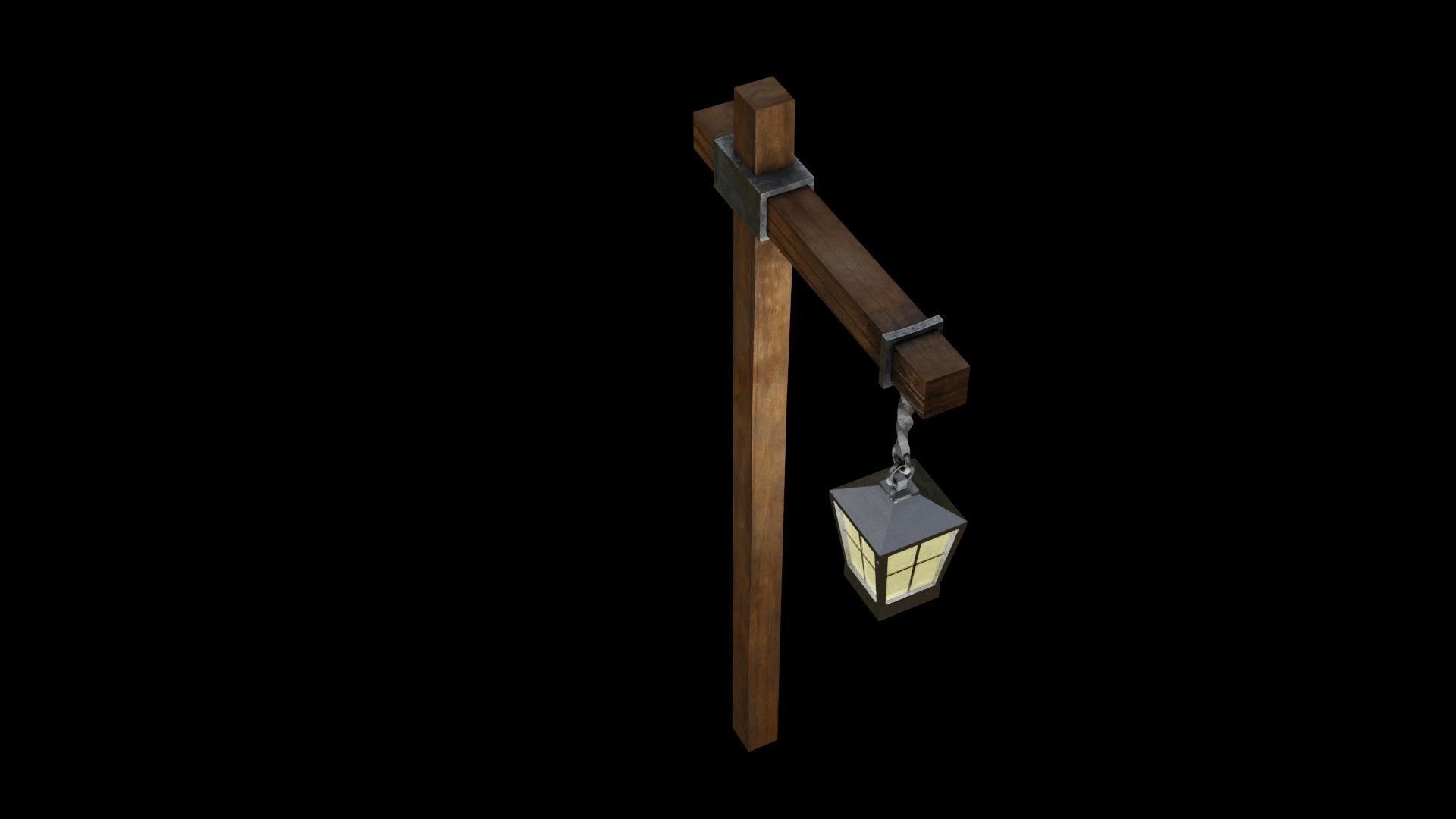 low-poly lamp with 2k PBR materials free VR / AR / low-poly 3D model ...