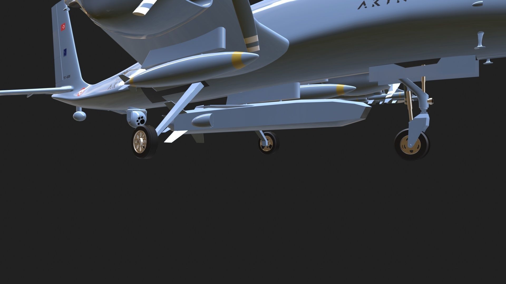 3D model AKINCI UAV VR / AR / low-poly | CGTrader