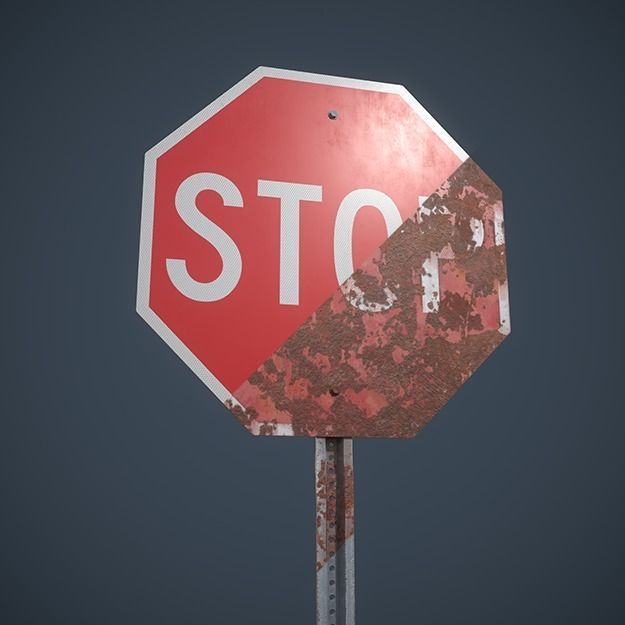 3D model Stop Sign VR / AR / low-poly | CGTrader