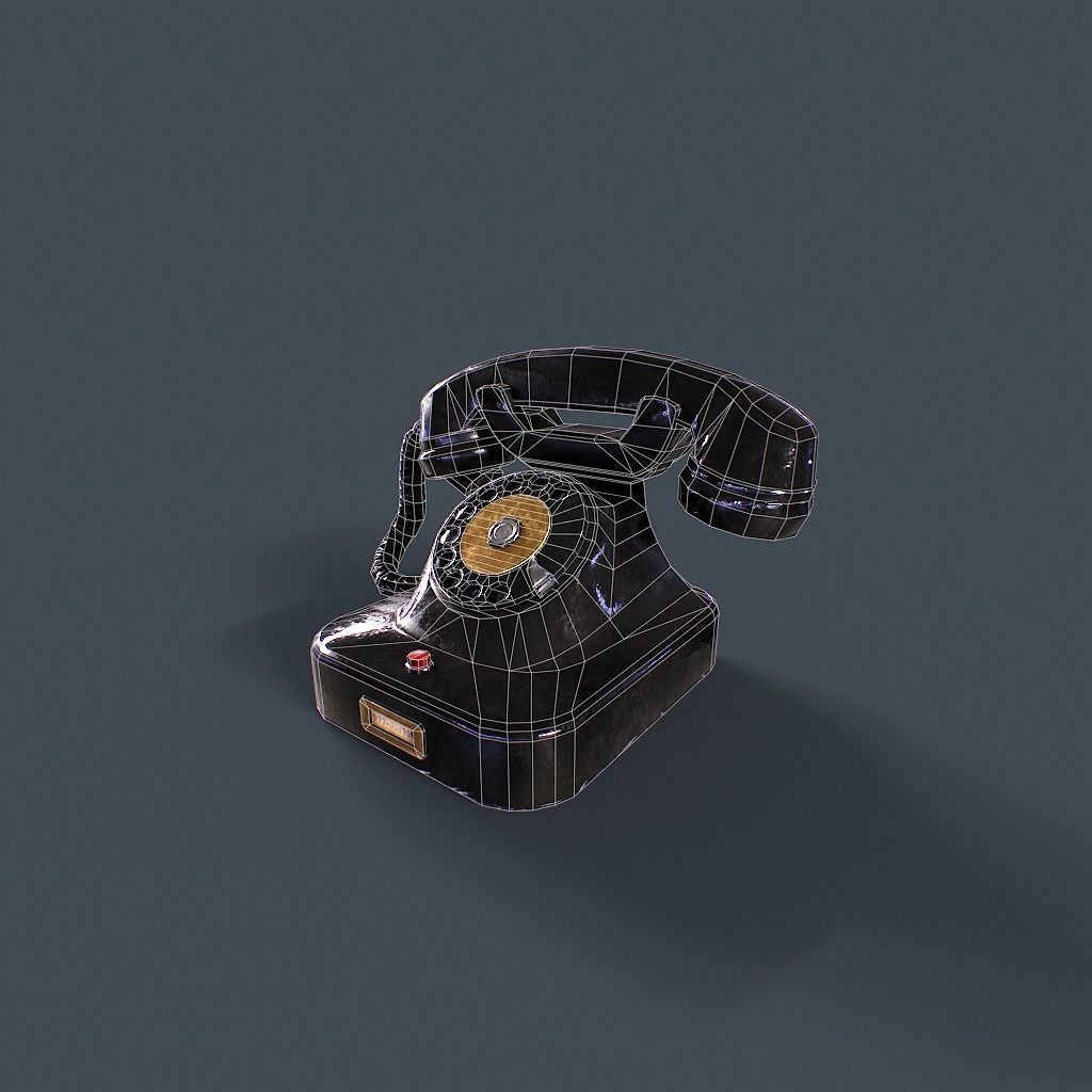 3D model Old Retro Phone v1 VR / AR / low-poly | CGTrader