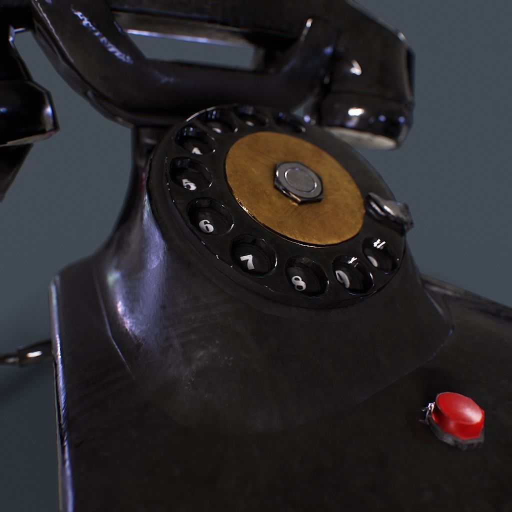 3D model Old Retro Phone v1 VR / AR / low-poly | CGTrader