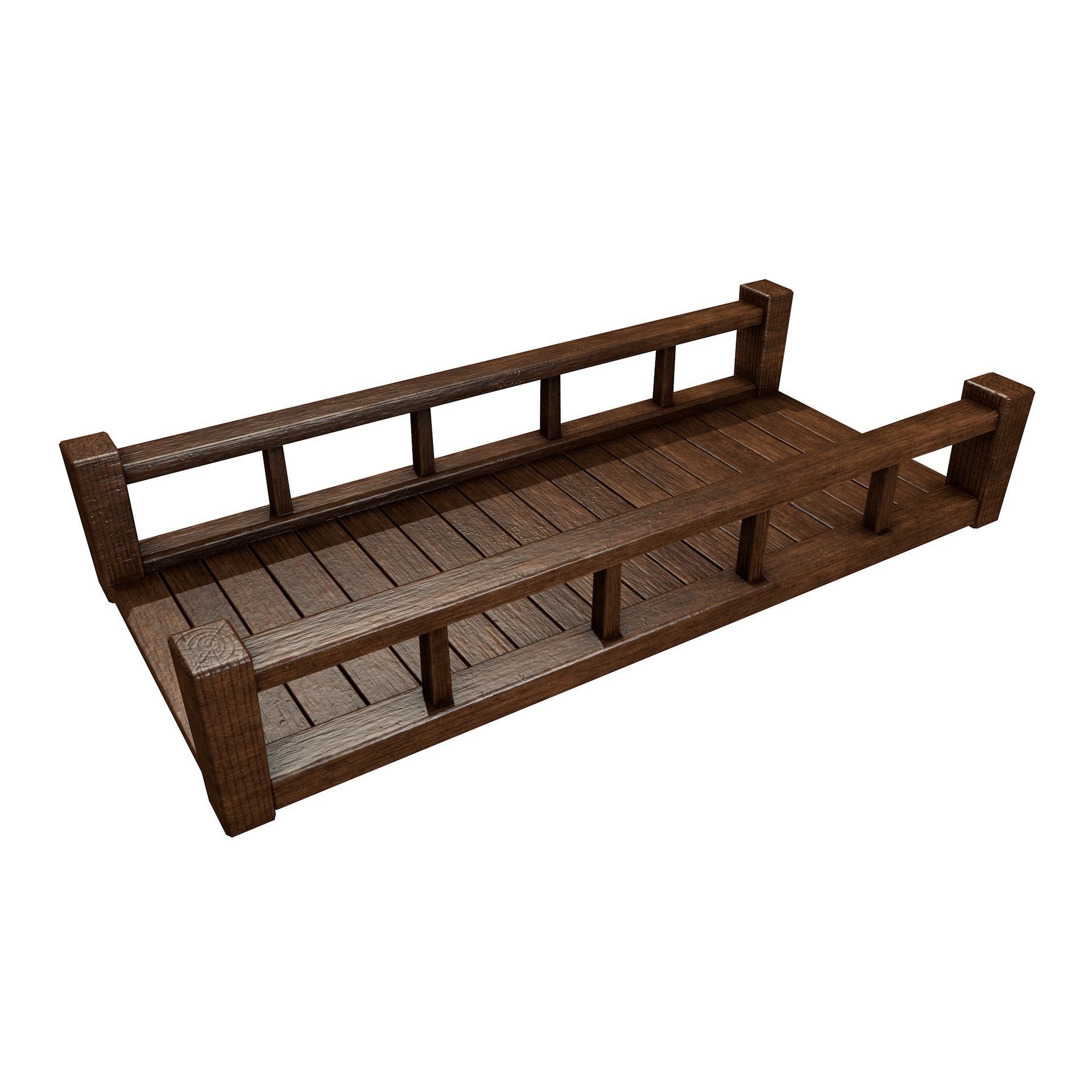 3D model Fantasy Wooden Bridge VR / AR / low-poly | CGTrader