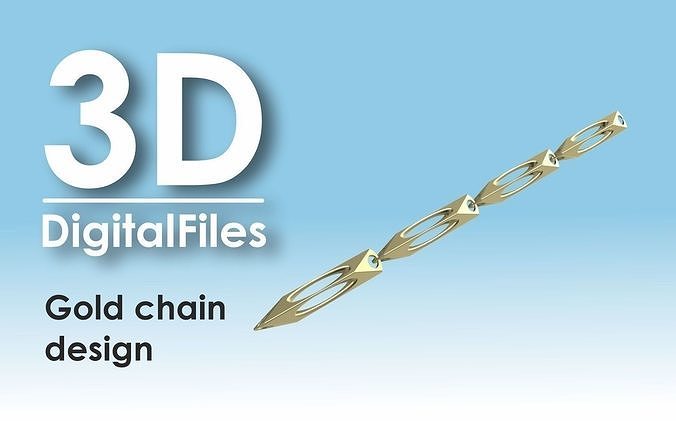 3D model Gold chain design VR / AR / low-poly | CGTrader
