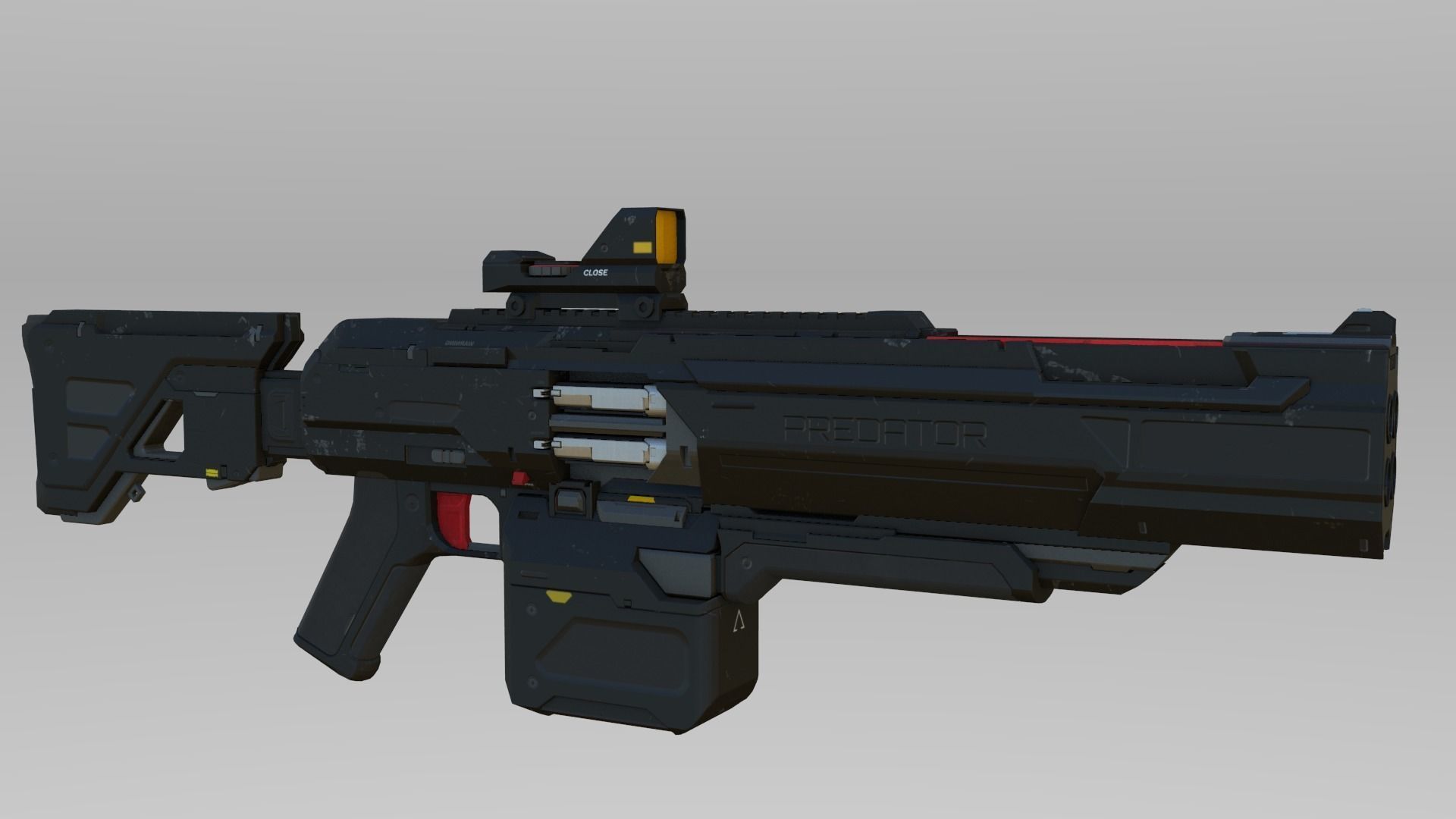 3D model Assault Rifle Concept VR / AR / low-poly | CGTrader