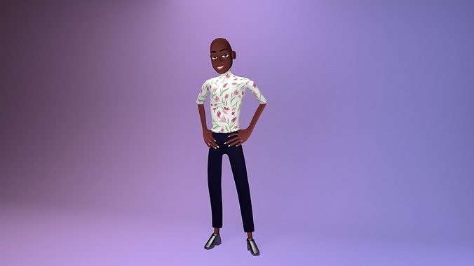 Stylized male character Rig free 3D model rigged | CGTrader