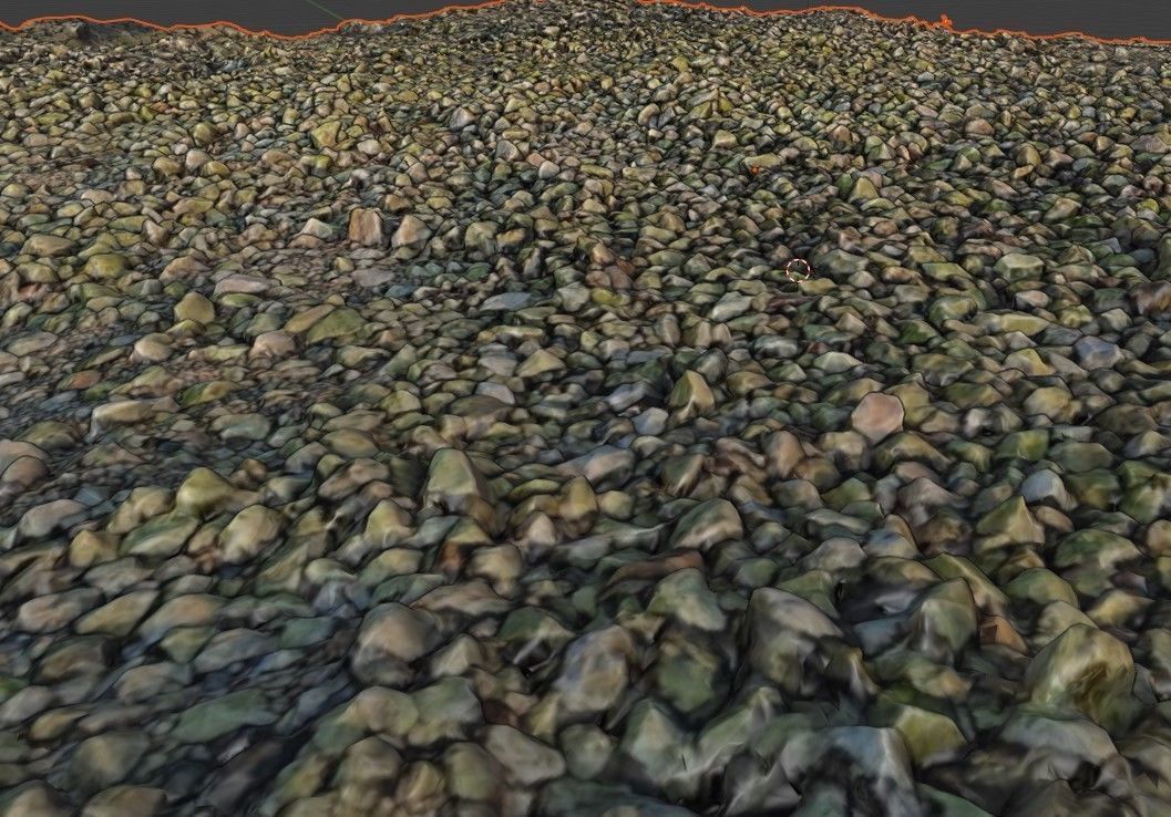 Small stones gravel ground 3D model | CGTrader