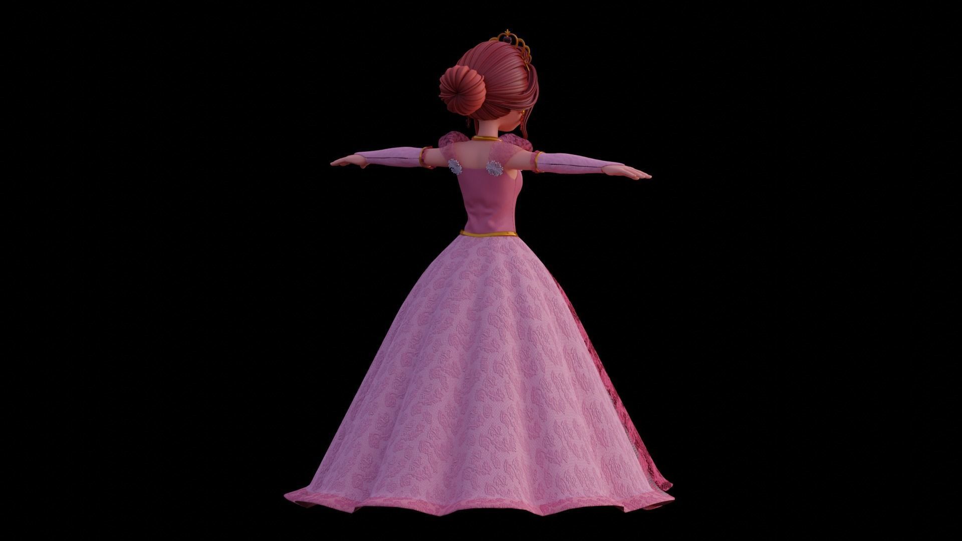 Disney Style Princess - Fully Rigged 3D model rigged | CGTrader