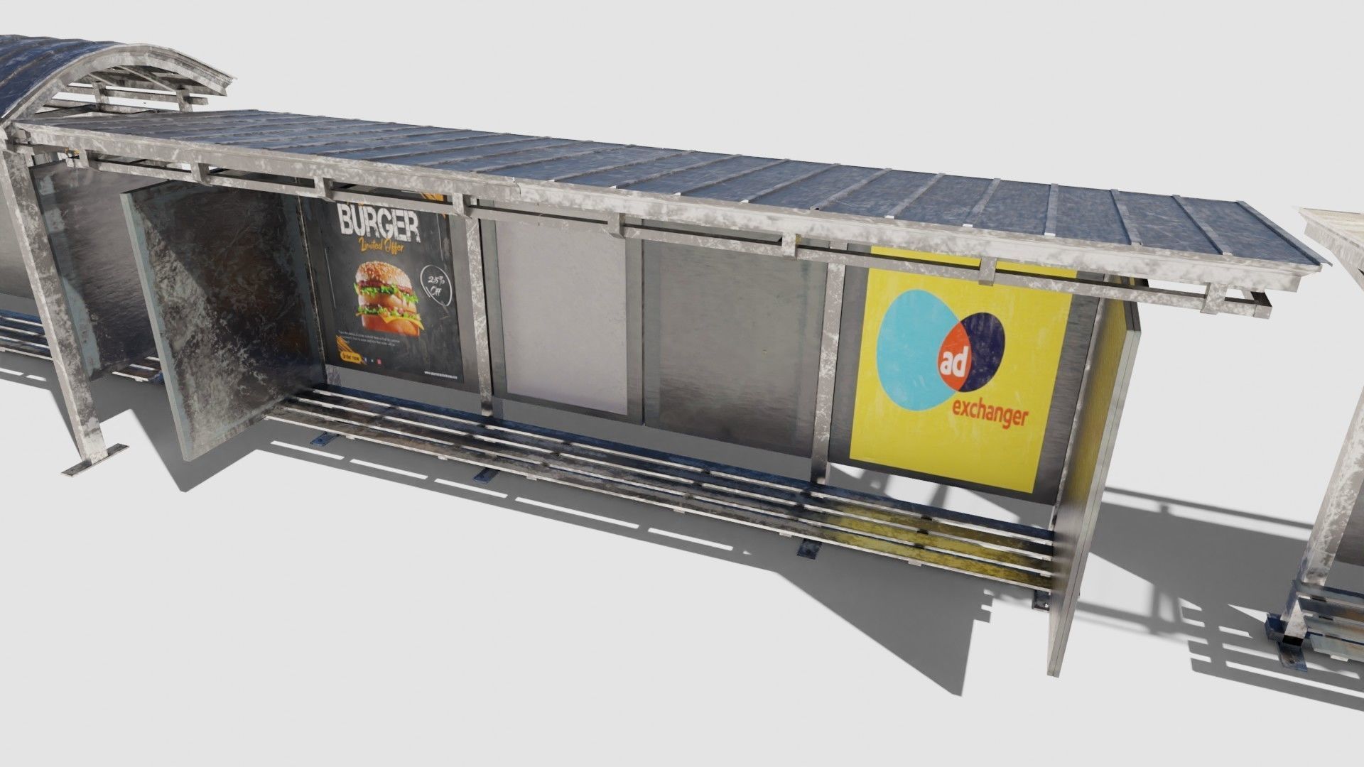 3D model a collection of road side advertisement boards with 4k ...