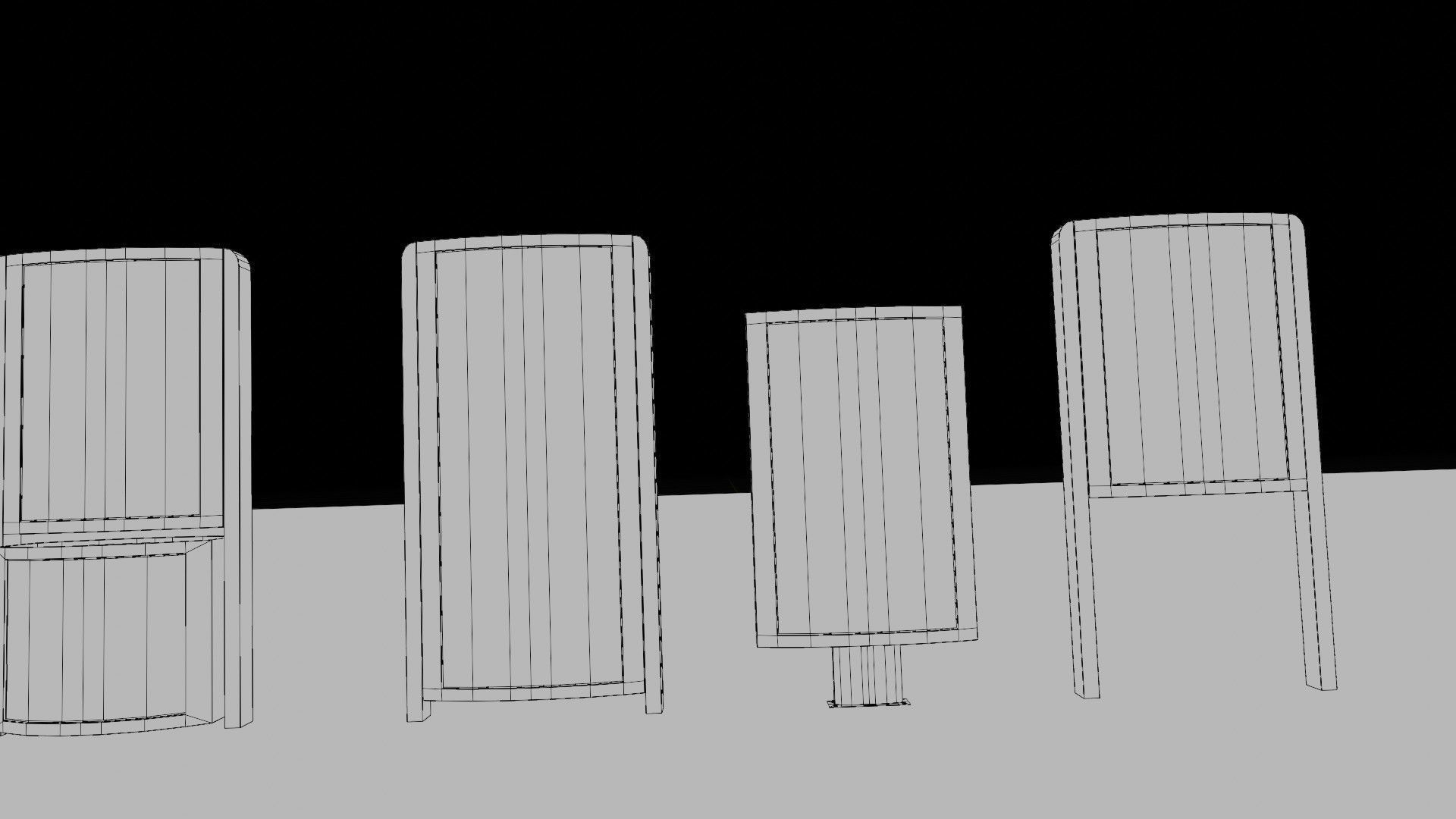 3D model a collection of road side advertisement boards with 4k ...