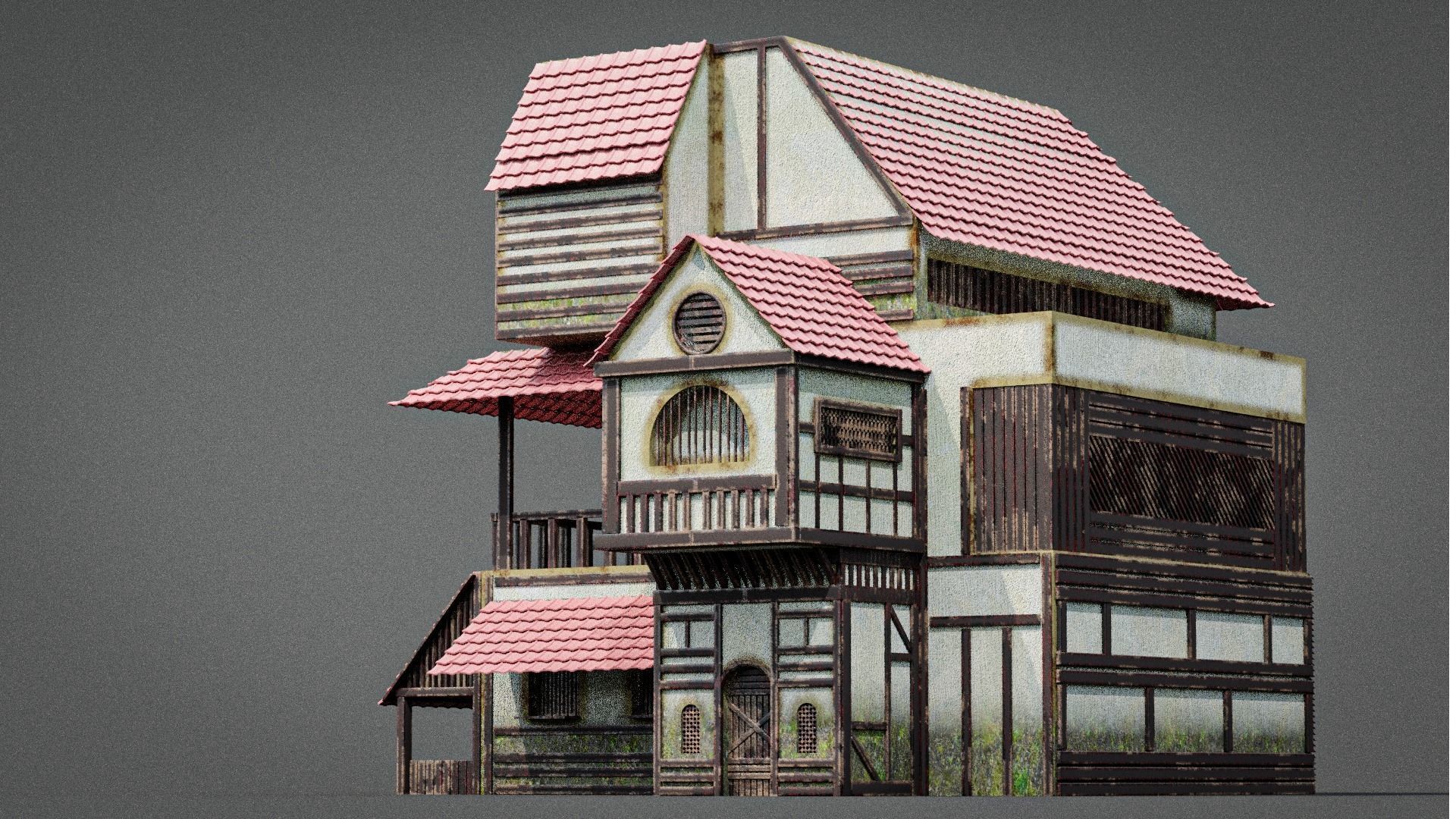 Fantasy Rustic Old Medieval Abandoned House 3D model | CGTrader