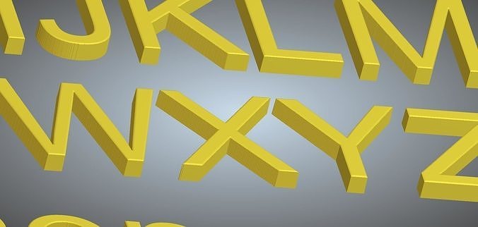 ALPHABET LETTERS mold 3D model 3D printable | CGTrader