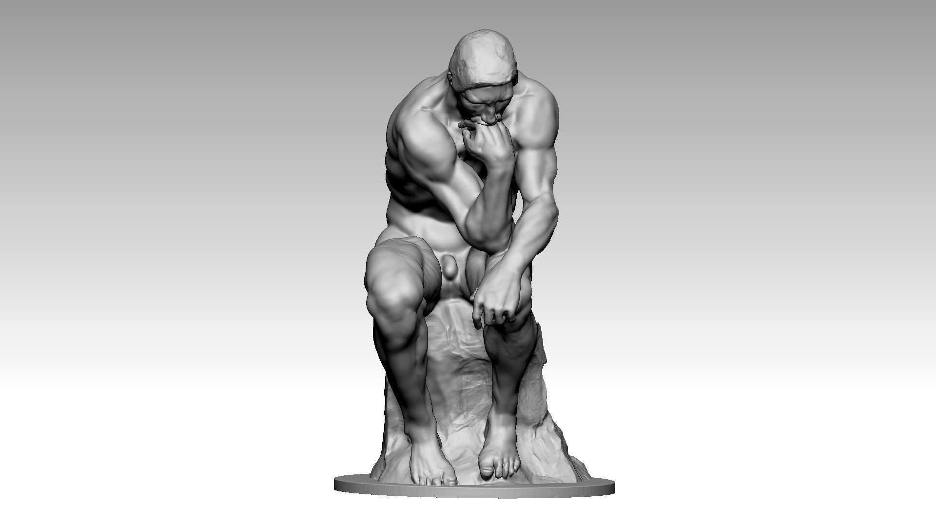 thinker man 3d print model 3D model 3D printable | CGTrader