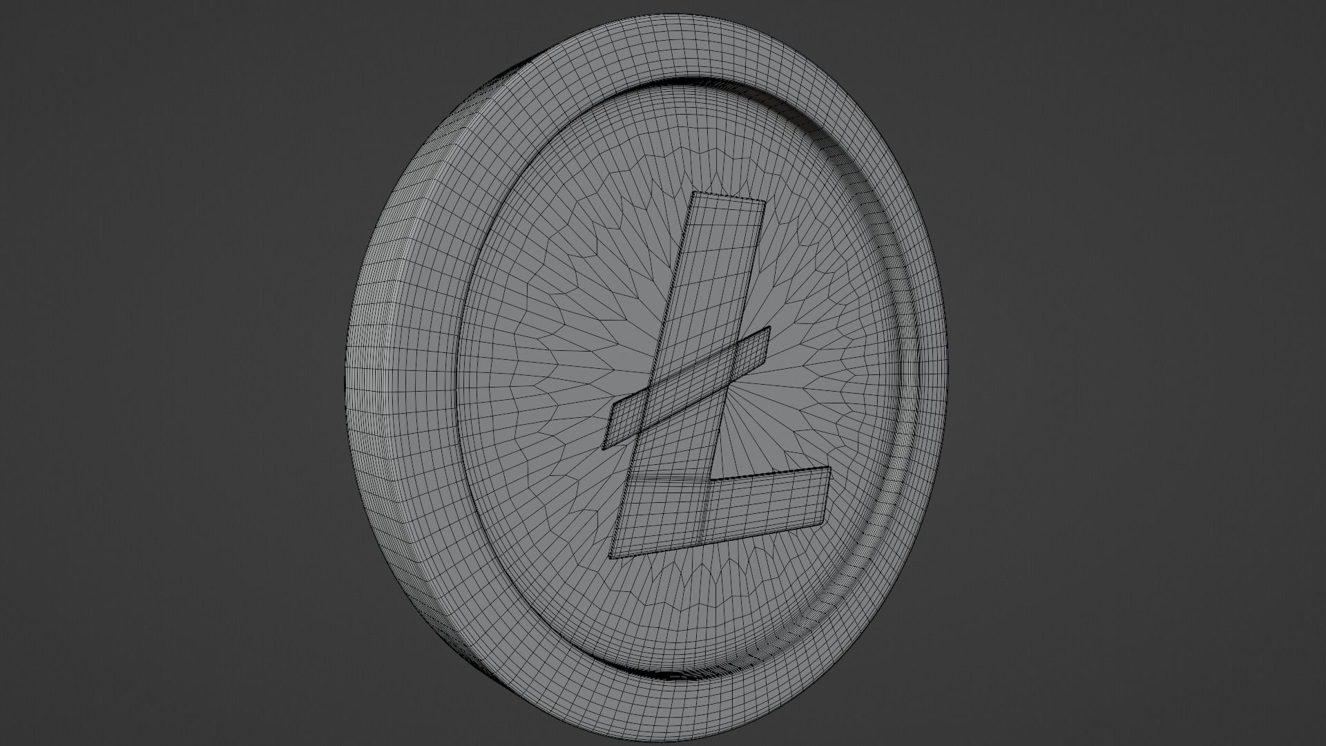 3D model Litecoin coin with letter l VR / AR / low-poly | CGTrader