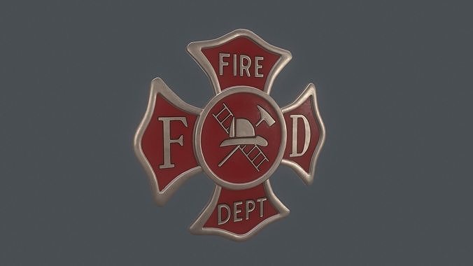 3D model Fire Dept badge VR / AR / low-poly | CGTrader
