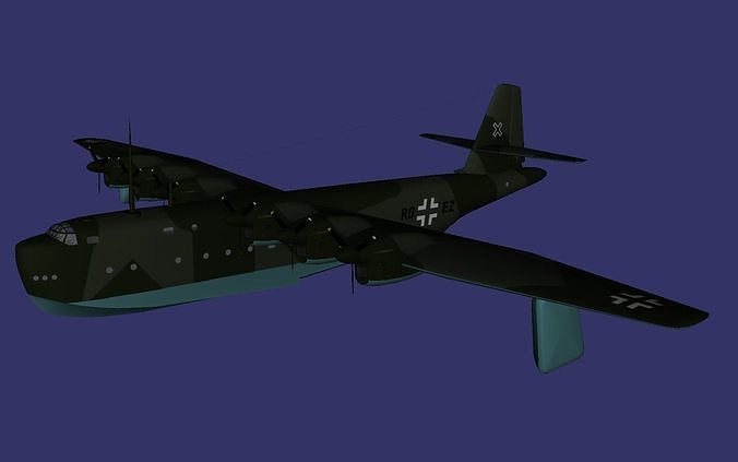 Blohm und Voss BV 238 free VR / AR / low-poly 3D model | CGTrader
