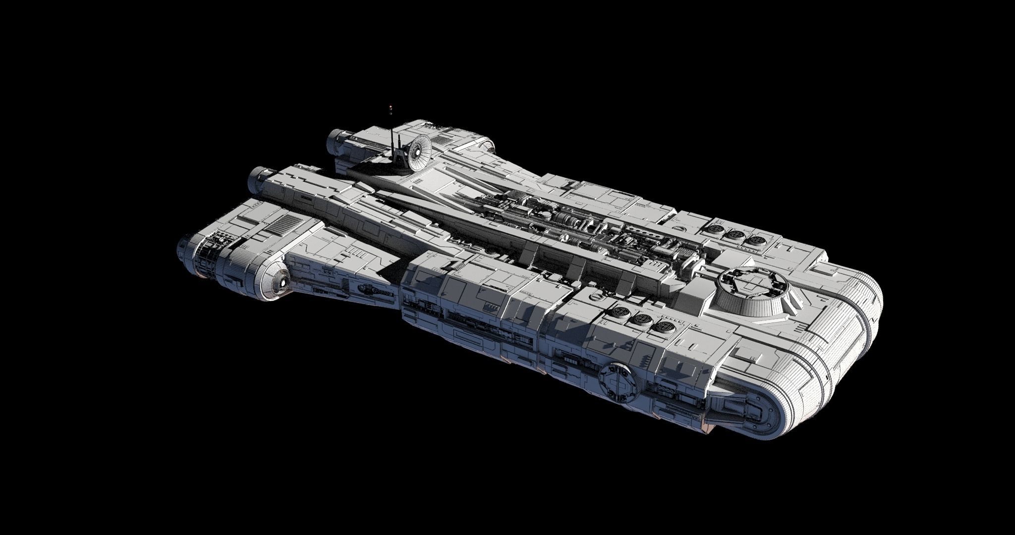 Roken rebel ship - Star Wars Kenobi 3D model rigged | CGTrader