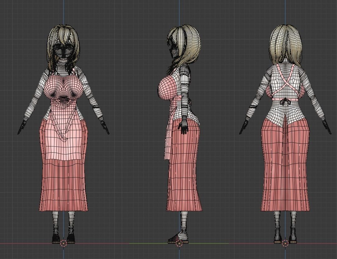 VRM VRC anime 3d Char - sunohara ayaka 3D model rigged | CGTrader