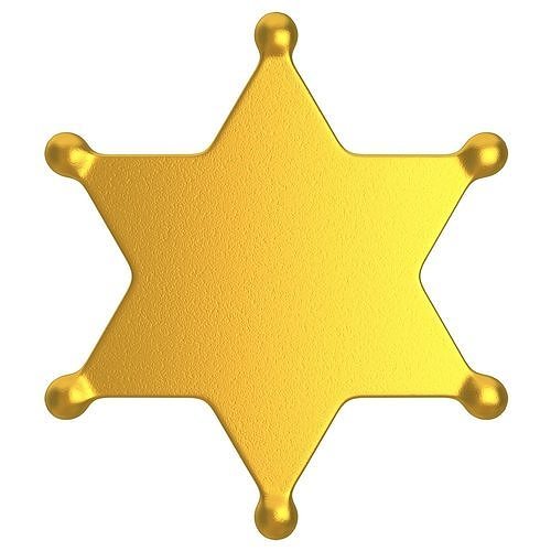 Sheriff Star 3D model | CGTrader