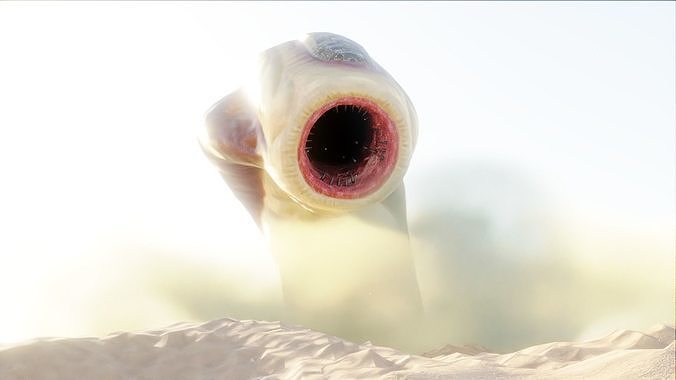 3D model Worm Monster VR / AR / low-poly | CGTrader