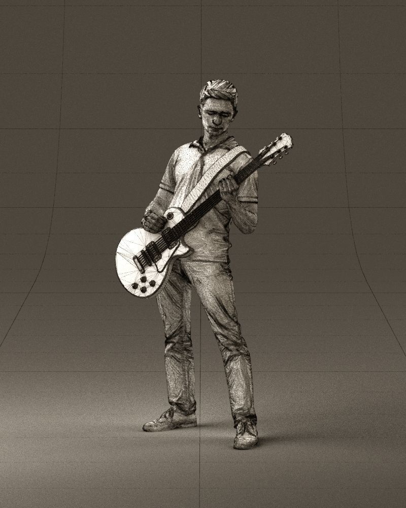 000967 guitarist 3D Print Ready 3D model 3D printable | CGTrader