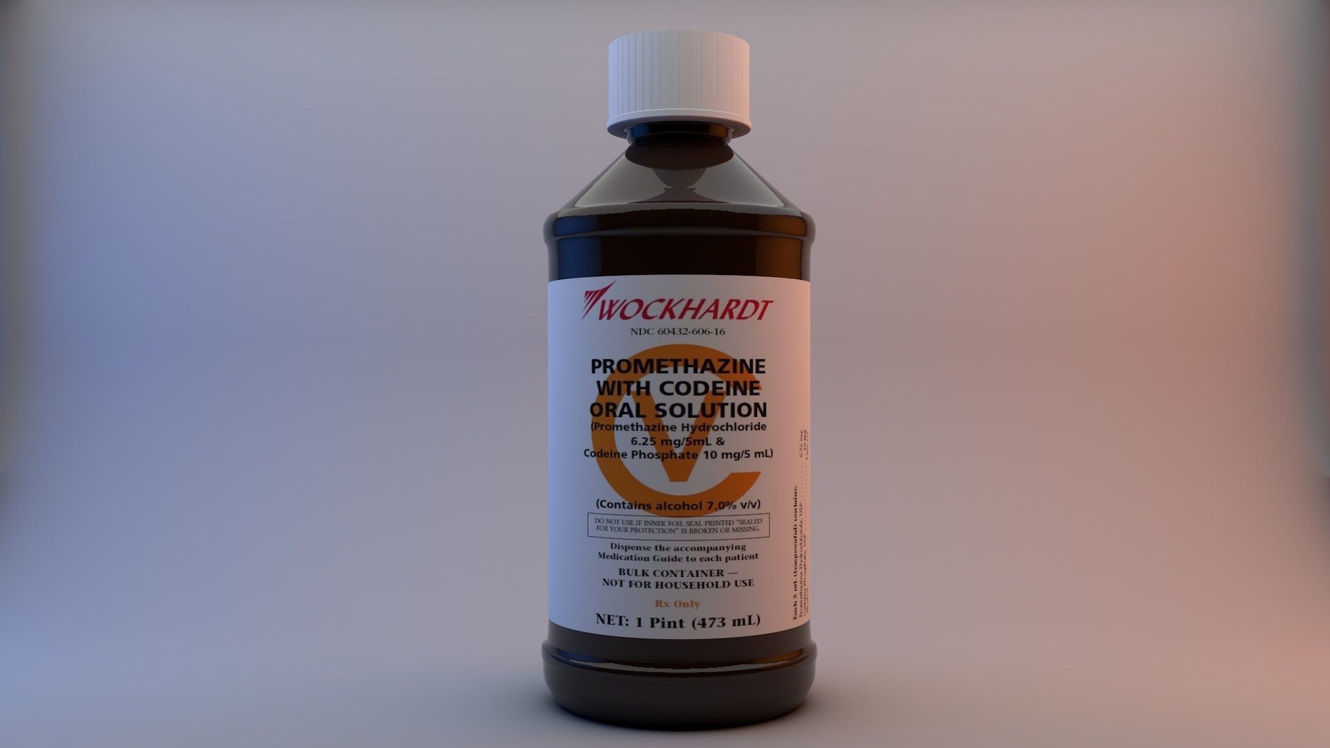 Wockhardt Cough syrup bottle lean 3D model | CGTrader