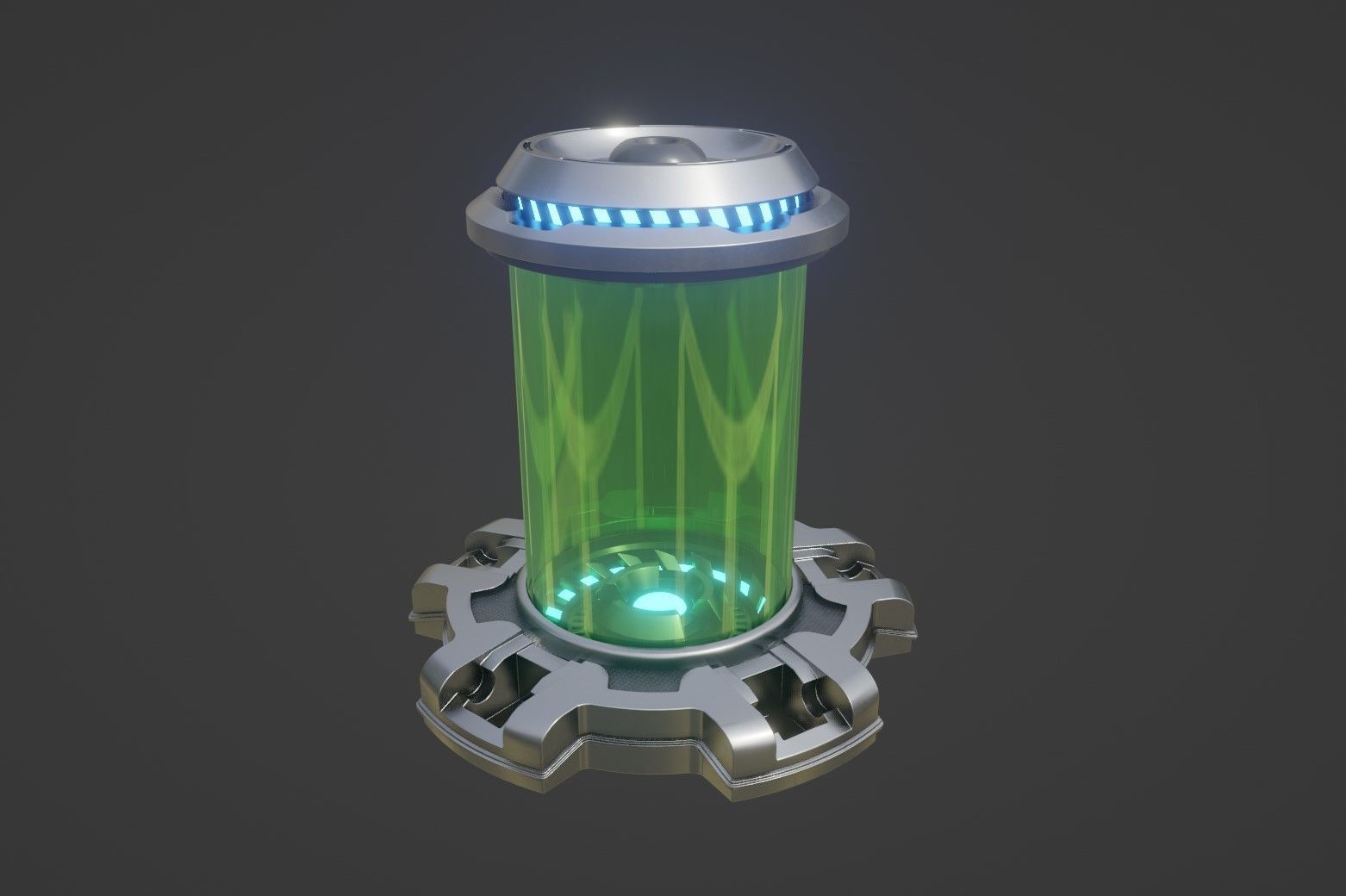 Highpoly capsule for laboratory large flask green bulb 3D model | CGTrader