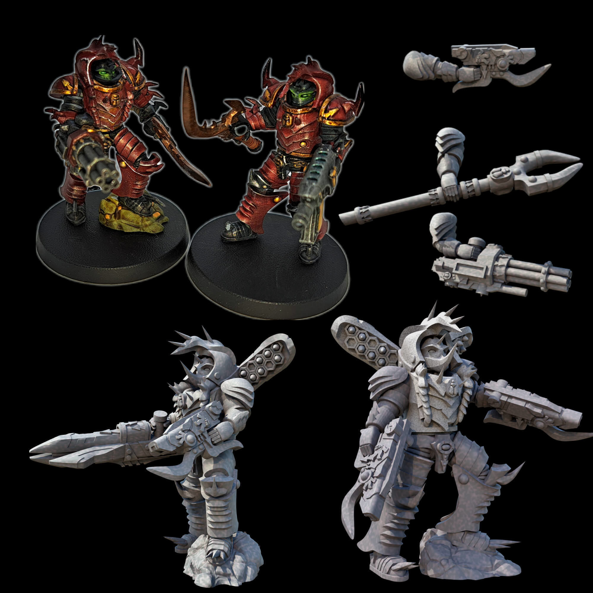 Beetle Occult Terminators With Varied Weapon Options And Poses 3D model ...