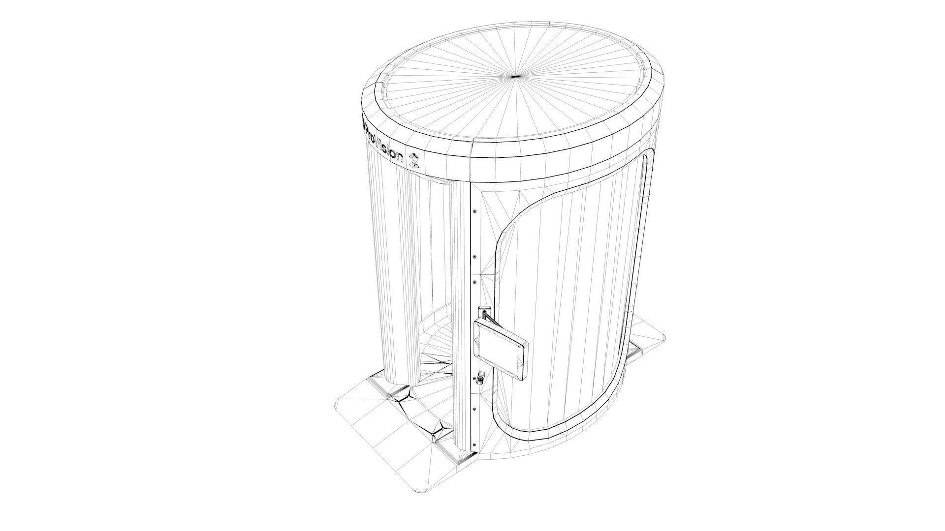 Airport Security Body Scanner Provision 3D model rigged | CGTrader