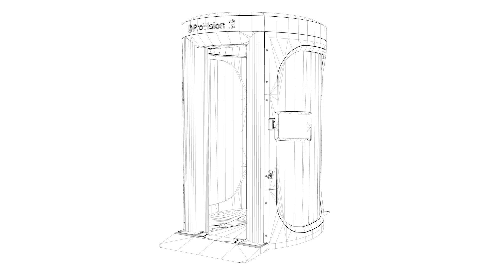 Airport Security Body Scanner Provision 3D model rigged | CGTrader
