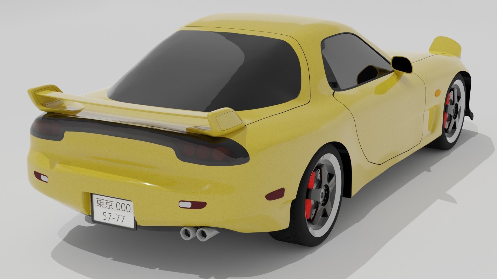 mazda rx7 3D model rigged | CGTrader