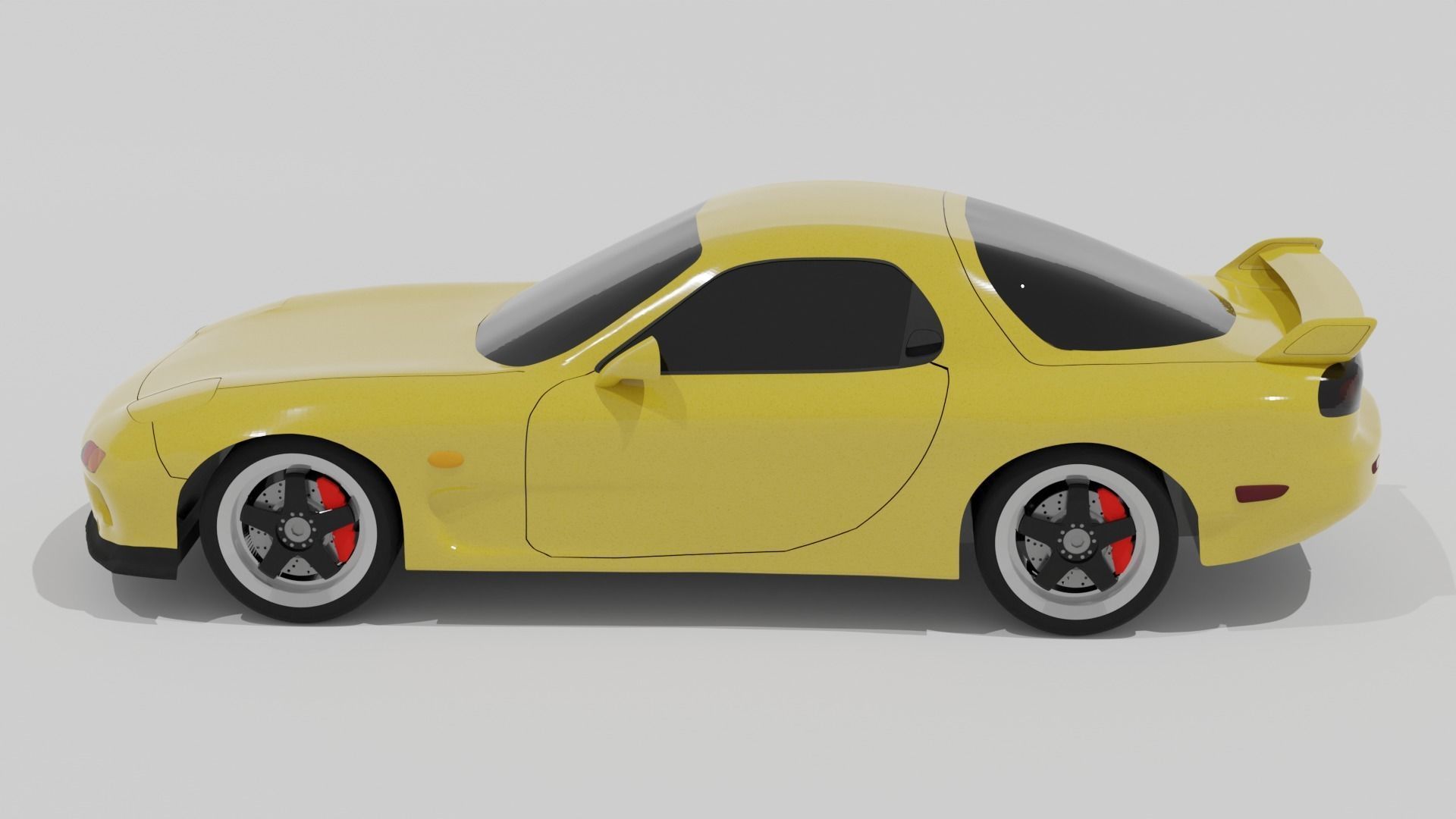 mazda rx7 3D model rigged | CGTrader