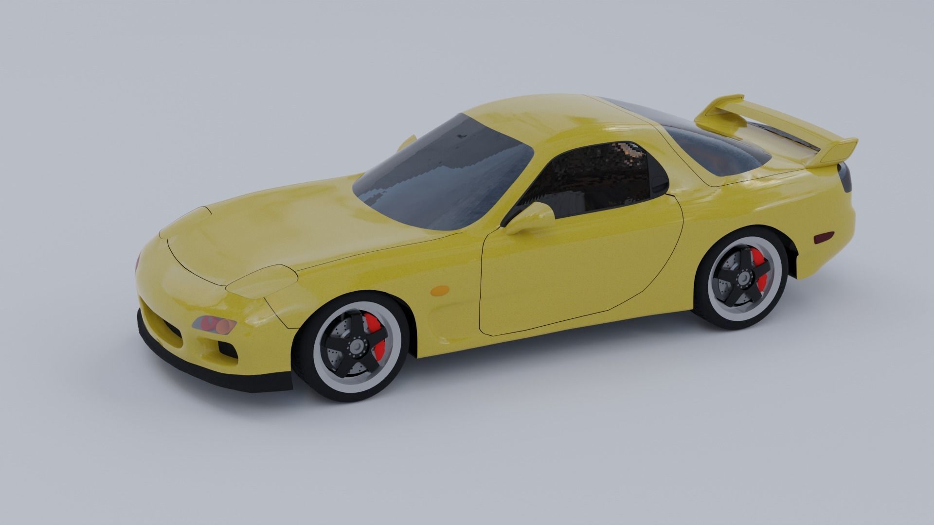 mazda rx7 3D model rigged | CGTrader