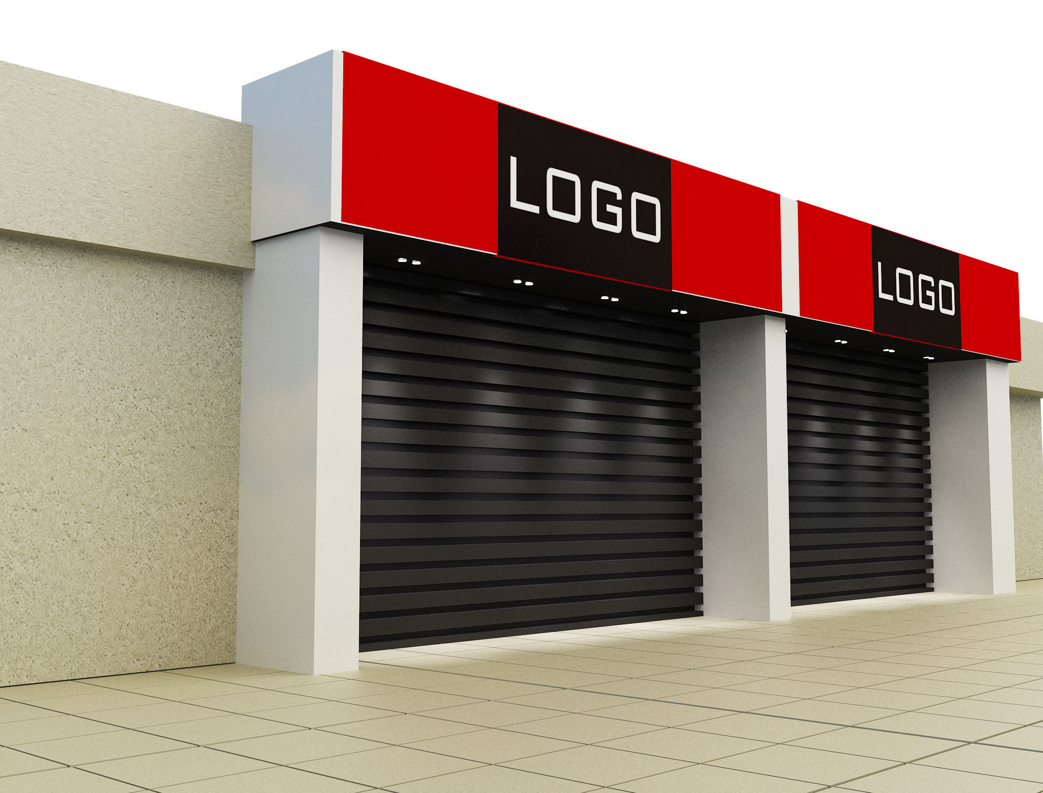Car service entrance logo sign a615f 3D model | CGTrader