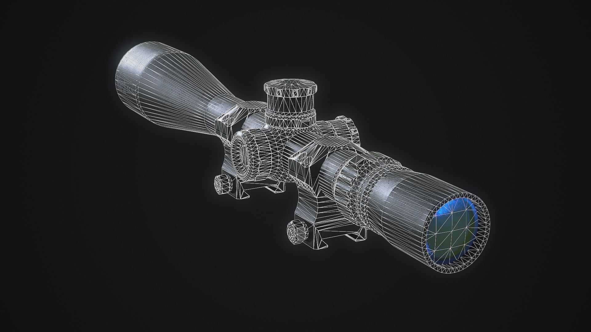 3D model Sniper Scope March-FX 2 5x-25x42mm VR / AR / low-poly | CGTrader