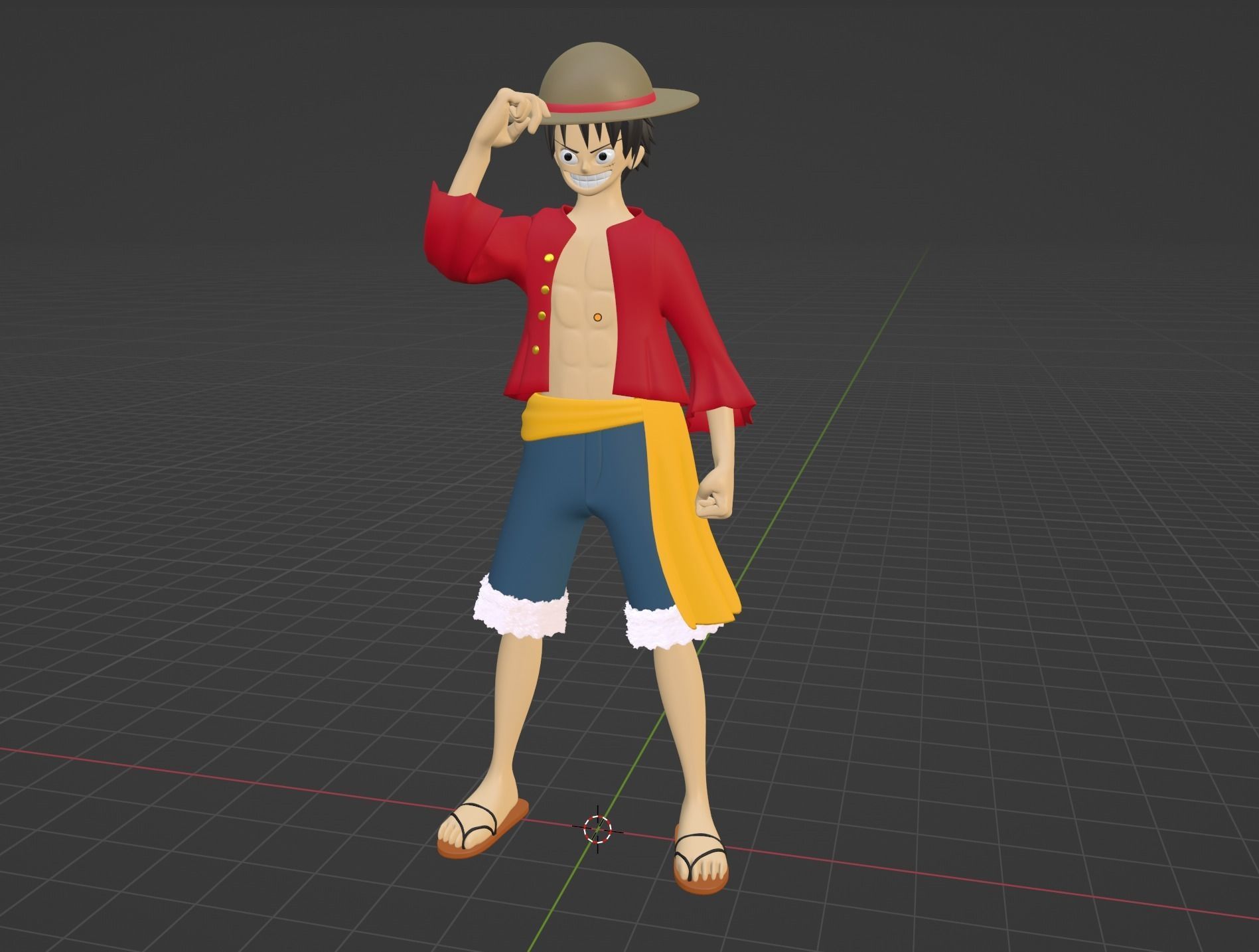 Monkey D Luffy 3D Model 3D model rigged | CGTrader