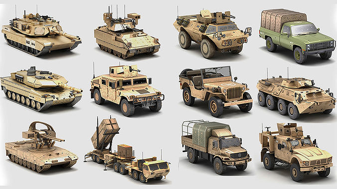 3D model Military army collection VR / AR / low-poly | CGTrader