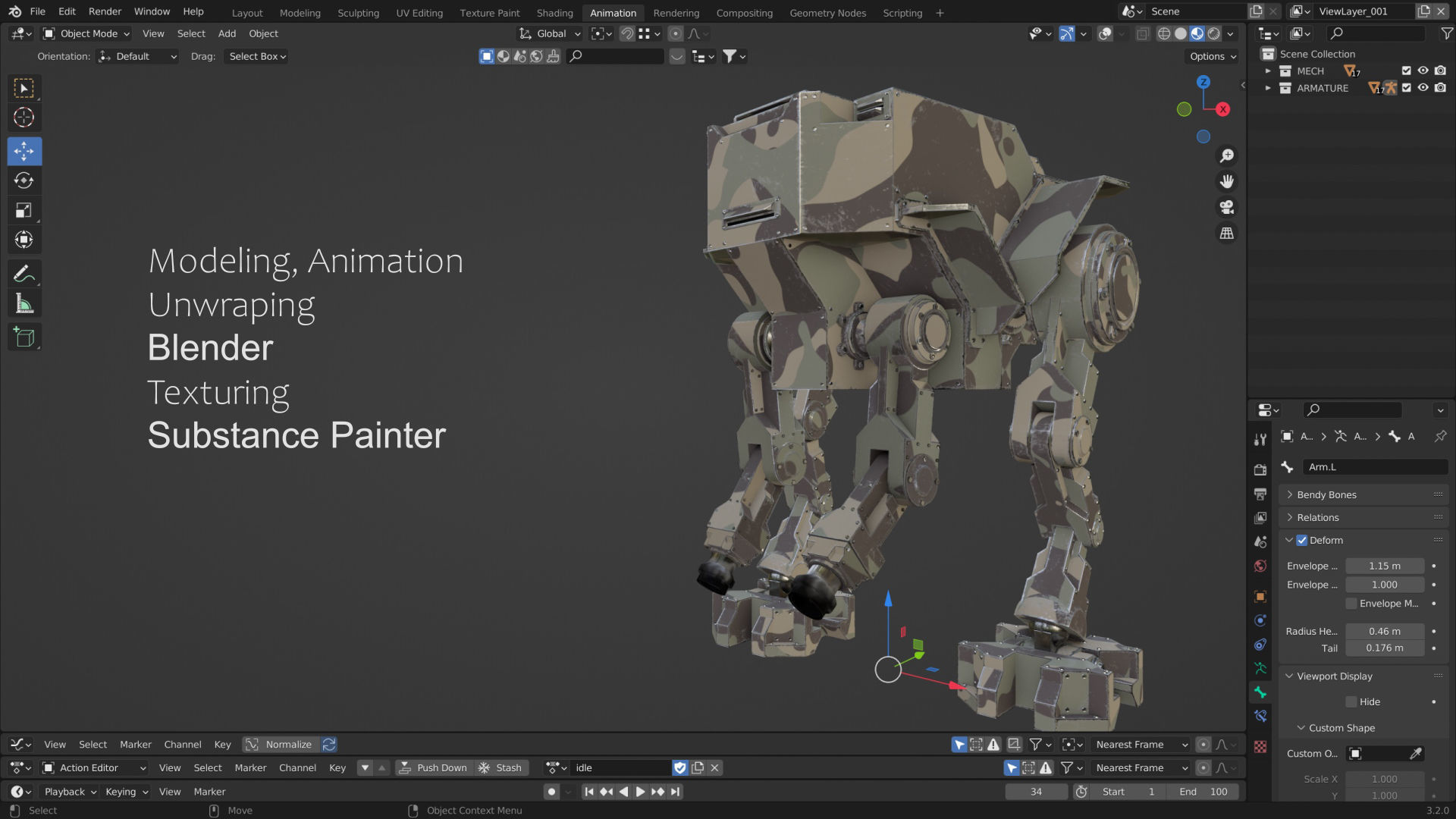 3D model Mech 06 - Raptor VR / AR / low-poly | CGTrader