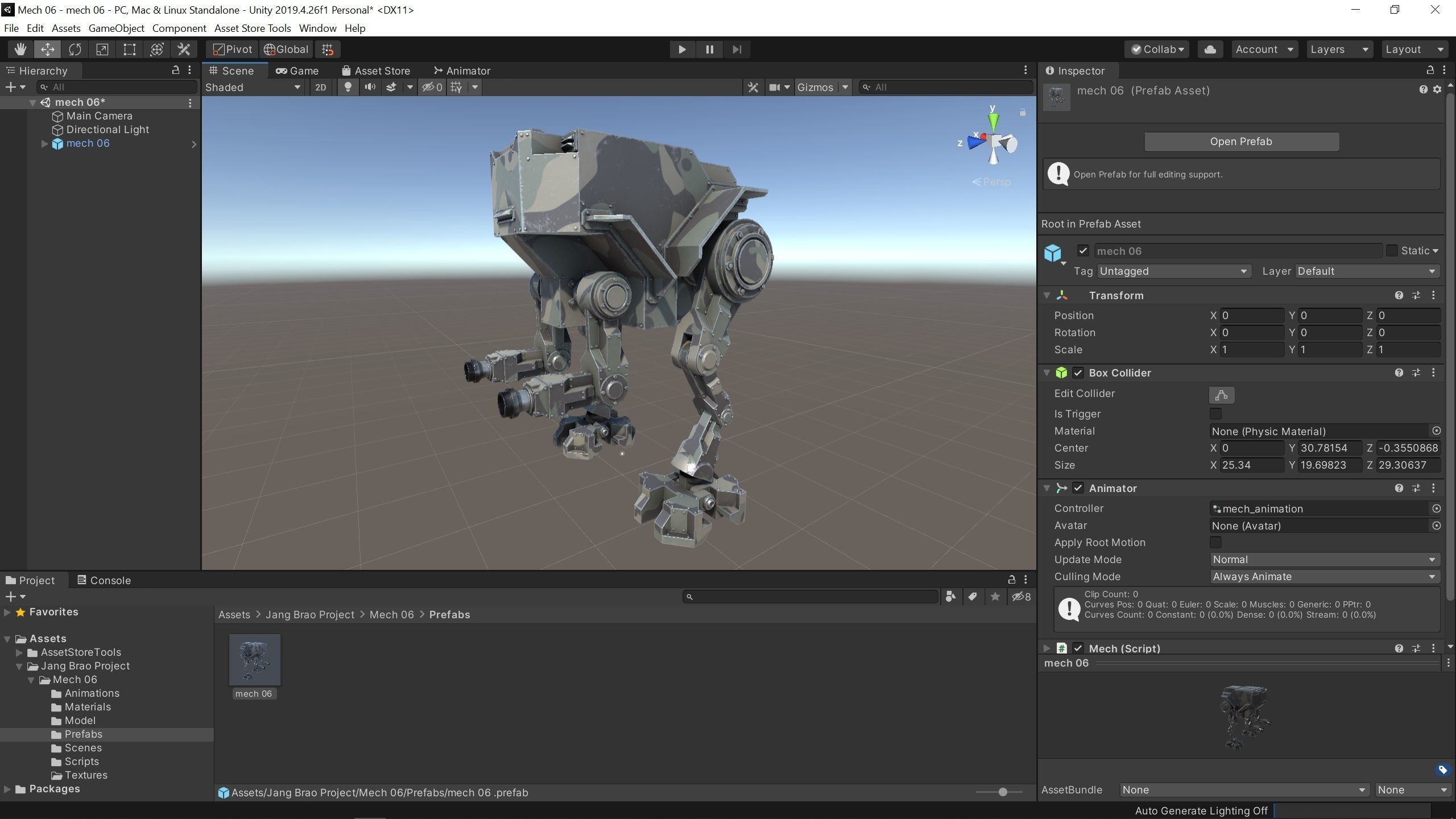3D model Mech 06 - Raptor VR / AR / low-poly | CGTrader
