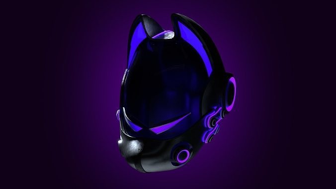 3D model Sci-Fi Helmet Cyberpunk Dog 3D Model VR / AR / low-poly | CGTrader