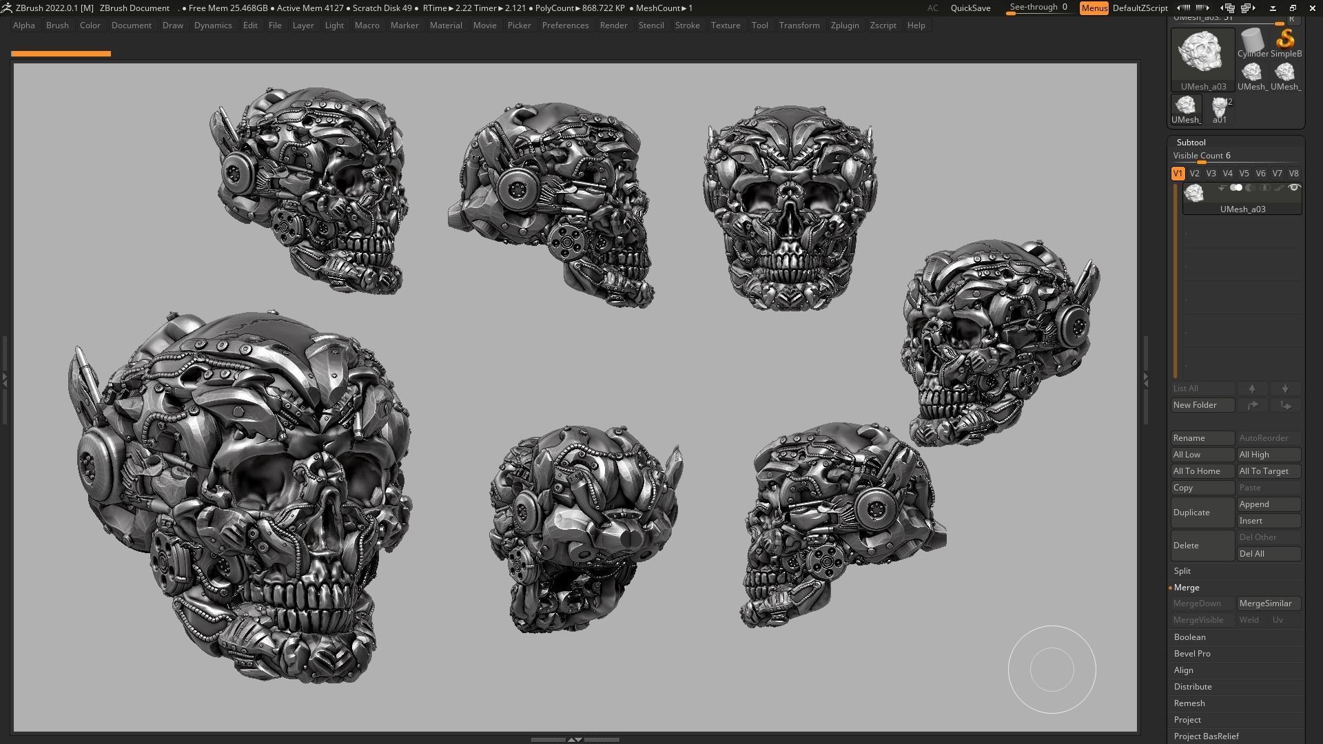 skull robot head a01 3d print model 3D model 3D printable | CGTrader