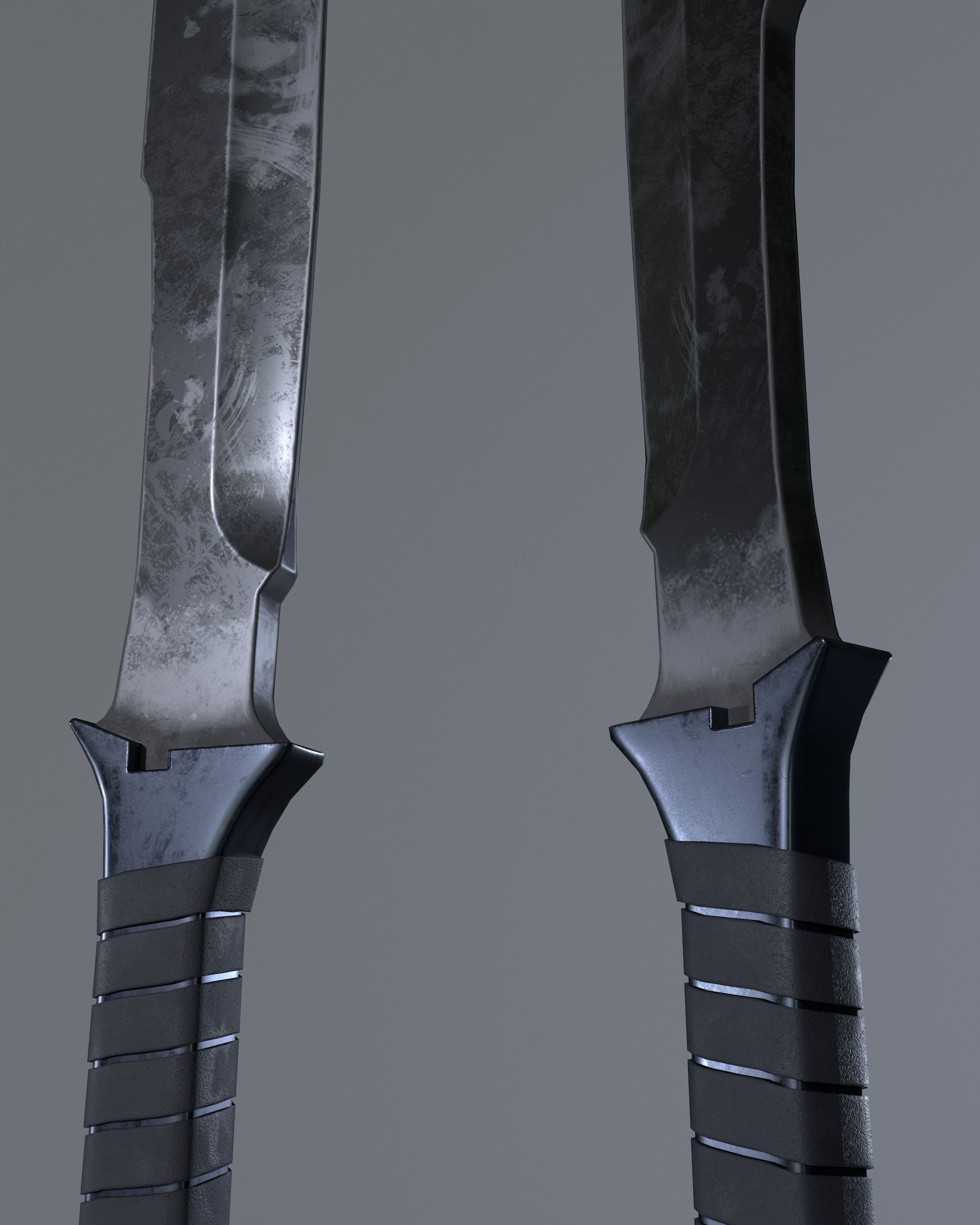 3D model Cleaver Sword Low-Poly Gameready PBR model VR / AR / low-poly ...