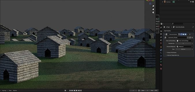 Village Generator geometry node for Blender free 3D model | CGTrader