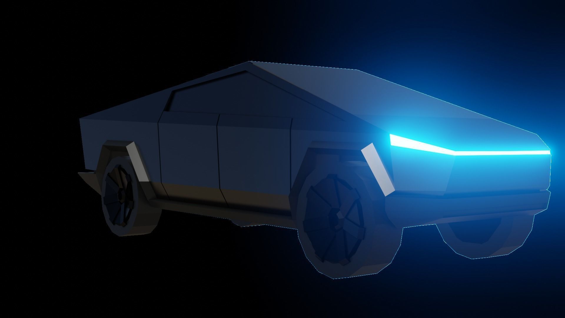 3D model Cybertruck Low-poly Eevee VR / AR / low-poly | CGTrader