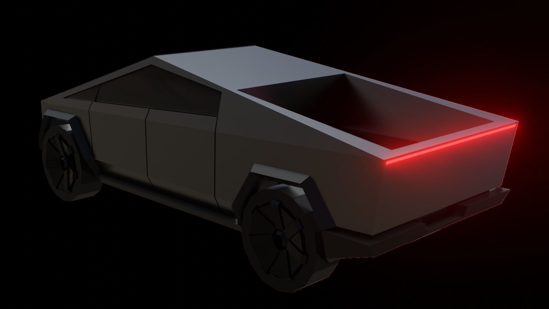 3D model Cybertruck Low-poly Eevee VR / AR / low-poly | CGTrader