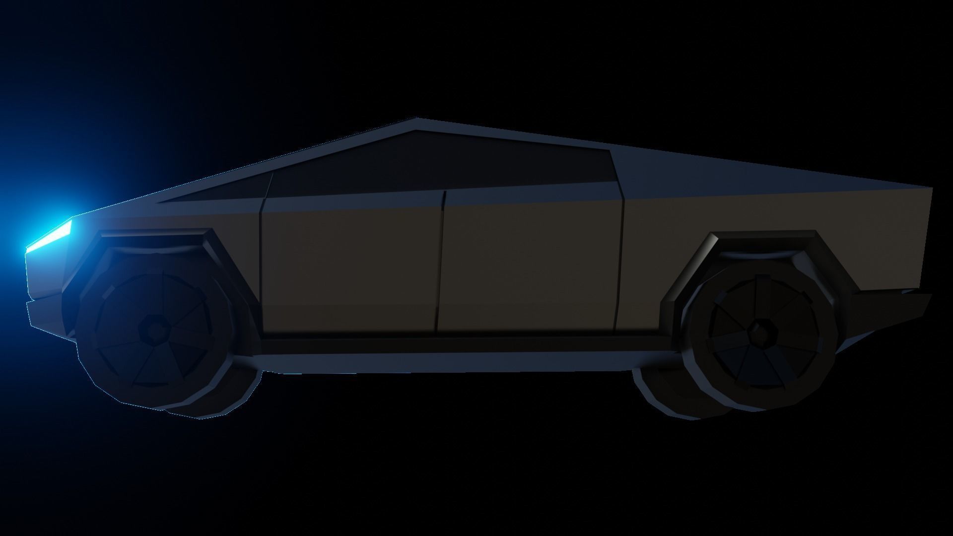3D model Cybertruck Low-poly Eevee VR / AR / low-poly | CGTrader