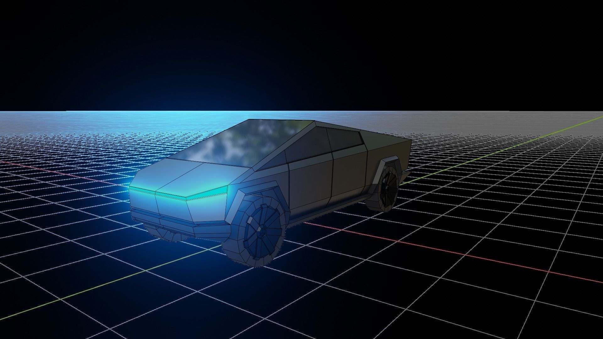 3D model Cybertruck Low-poly Eevee VR / AR / low-poly | CGTrader