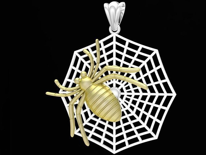 diamond spider web pendant 3351 3D model 3D printable | CGTrader